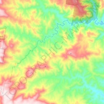 Barry topographic map, elevation, terrain