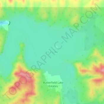 Vail Lake topographic map, elevation, terrain