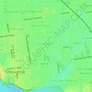 El Hueco topographic map, elevation, terrain