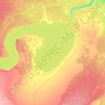Tobin Lake topographic map, elevation, terrain