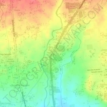 Mahabang Parang topographic map, elevation, terrain