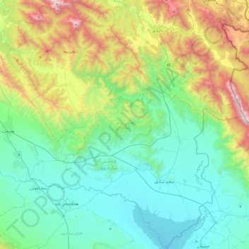Saidsadiq District topographic map, elevation, terrain