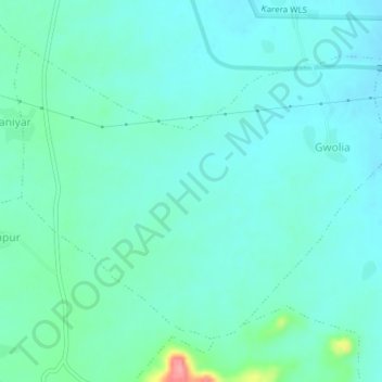 Gwalia topographic map, elevation, terrain