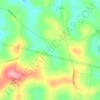 Brandy Creek topographic map, elevation, terrain