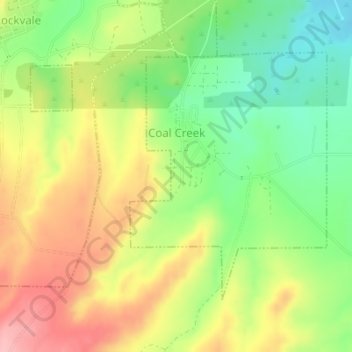 Coal Creek topographic map, elevation, terrain