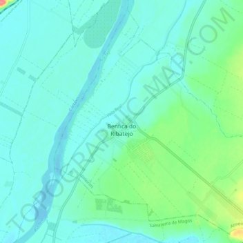 Benfica do Ribatejo topographic map, elevation, terrain