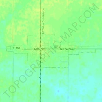 St. Peter topographic map, elevation, terrain