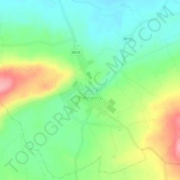 Ballingarry topographic map, elevation, terrain