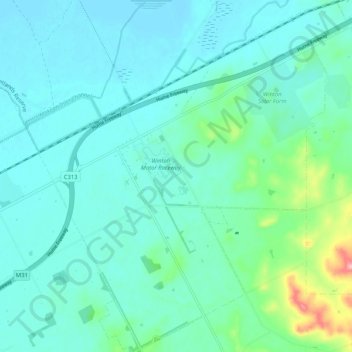 Winton topographic map, elevation, terrain
