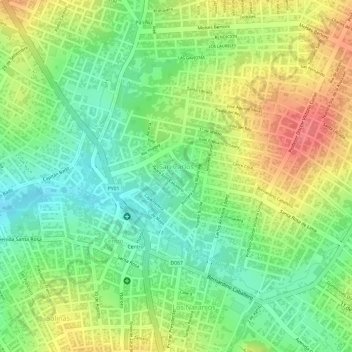 San Carlos topographic map, elevation, terrain