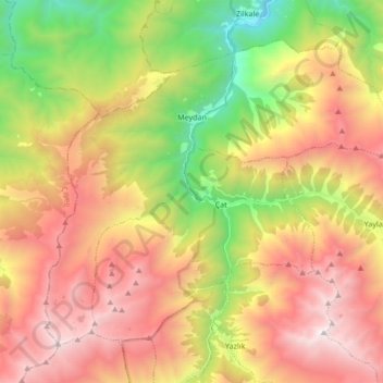 Meydan topographic map, elevation, terrain