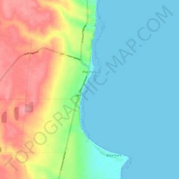 Pine Point topographic map, elevation, terrain