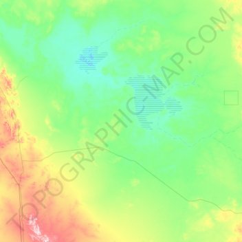 Tablelands topographic map, elevation, terrain