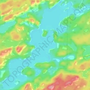 Wabagishik Lake topographic map, elevation, terrain
