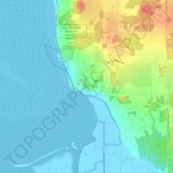 Bay View topographic map, elevation, terrain