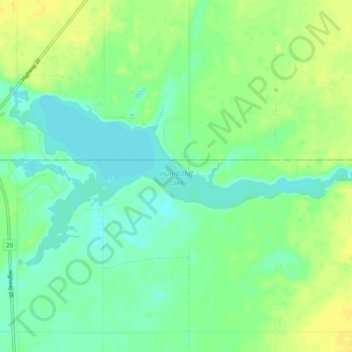Humboldt Lake topographic map, elevation, terrain