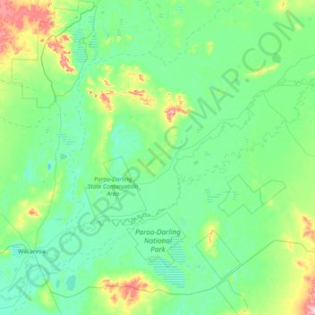 Paroo-Darling National Park topographic map, elevation, terrain