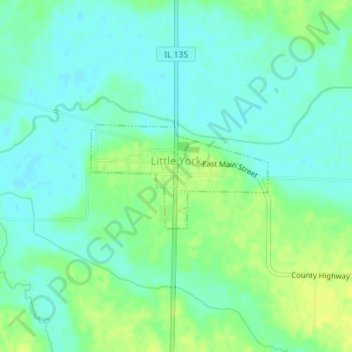Little York topographic map, elevation, terrain