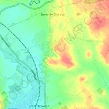 Hixon topographic map, elevation, terrain