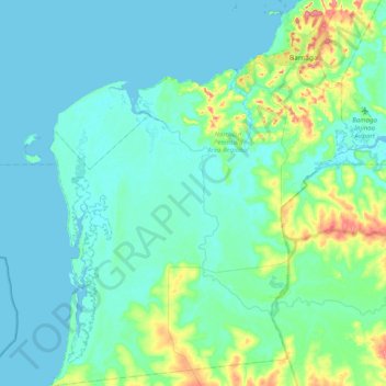 Injinoo topographic map, elevation, terrain