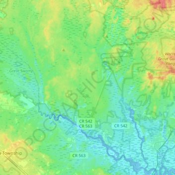 Washington Township topographic map, elevation, terrain