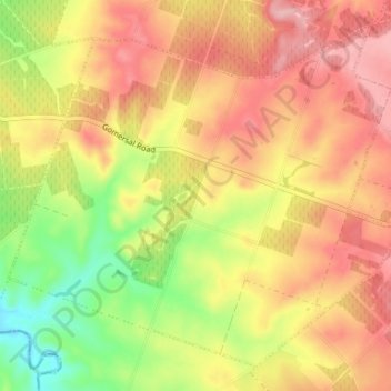 Gomersal topographic map, elevation, terrain