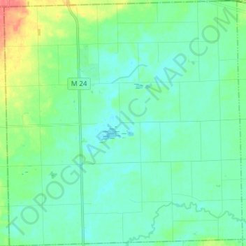 Rich Township topographic map, elevation, terrain