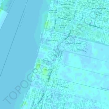 Houston topographic map, elevation, terrain