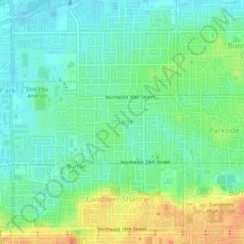 Image topographic map, elevation, terrain