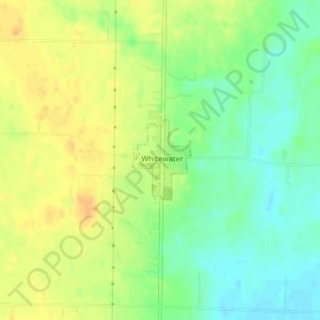 Whitewater topographic map, elevation, terrain