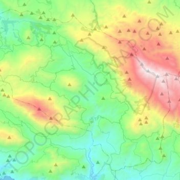 Municipality of Amari topographic map, elevation, terrain