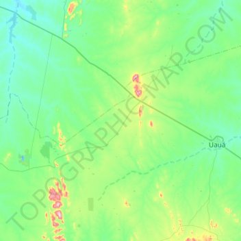 Serra da Canabrava topographic map, elevation, terrain
