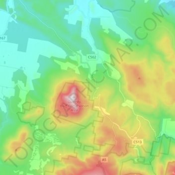 Golden Valley topographic map, elevation, terrain