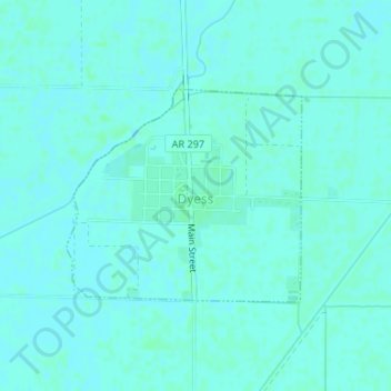 Dyess topographic map, elevation, terrain