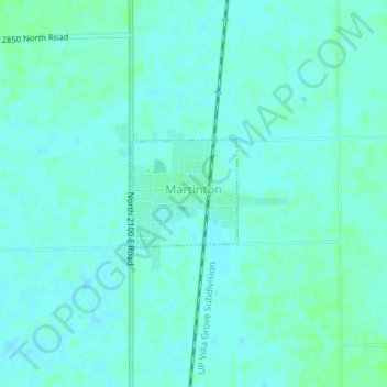 Martinton topographic map, elevation, terrain