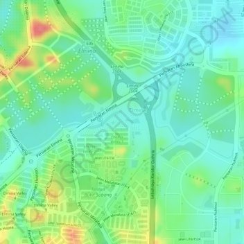Elmina Valley Central Park topographic map, elevation, terrain