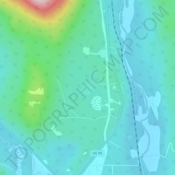 Geyselman Lake topographic map, elevation, terrain