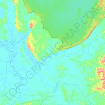 Tutoh River topographic map, elevation, terrain
