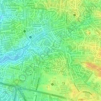 Culiat Creek topographic map, elevation, terrain