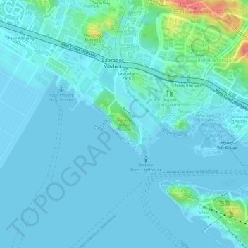 Labrador Nature Reserve topographic map, elevation, terrain