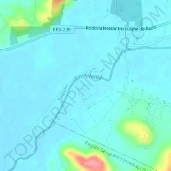 Rio Rolante topographic map, elevation, terrain