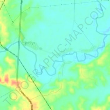 Kyauk Phu topographic map, elevation, terrain