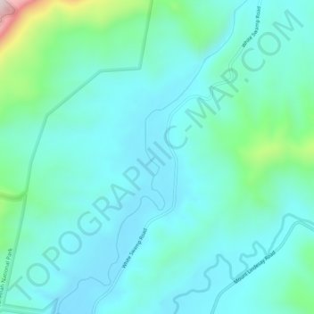 Koreelah Creek topographic map, elevation, terrain