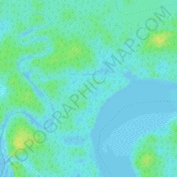 Rio Chico topographic map, elevation, terrain