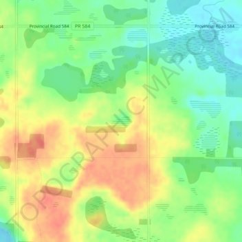 Kerr Lake topographic map, elevation, terrain