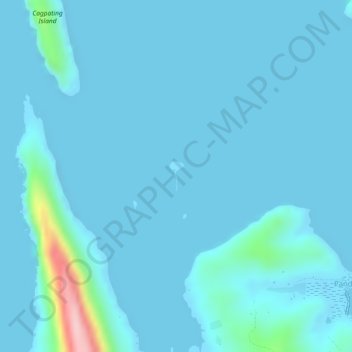 Puro Islet topographic map, elevation, terrain