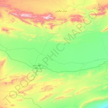 Zhob river topographic map, elevation, terrain
