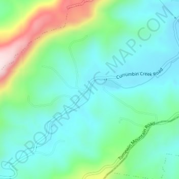 Currumbin Rock Pools topographic map, elevation, terrain