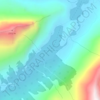 Lake Josephine topographic map, elevation, terrain