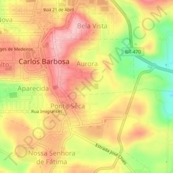 Irwin topographic map, elevation, terrain